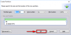 How to split the hard drive into two partitions in Windows
