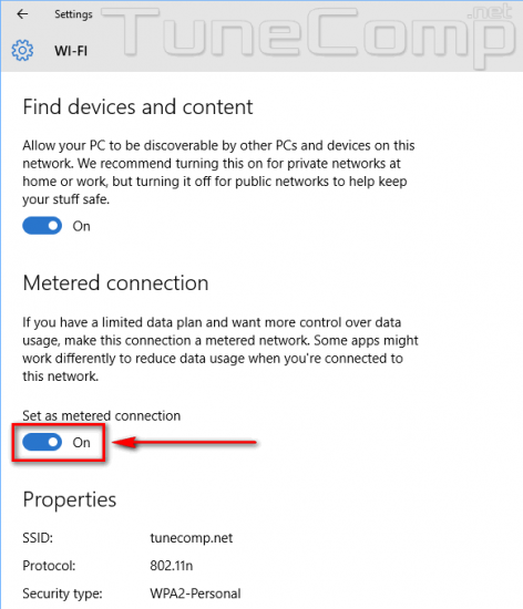 How to Set a Wi-Fi or Ethernet Connection as Metered in Windows 10