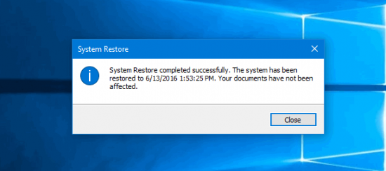 How to roll back Windows 10 to the previous state using a restore point