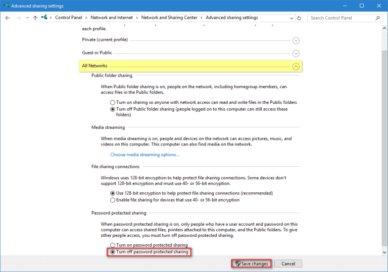Set Up Network Access On Windows 10 And Share A Folder Without Creating