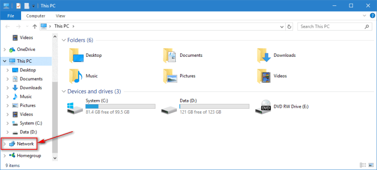 All methods to turn on network discovery in Windows 10