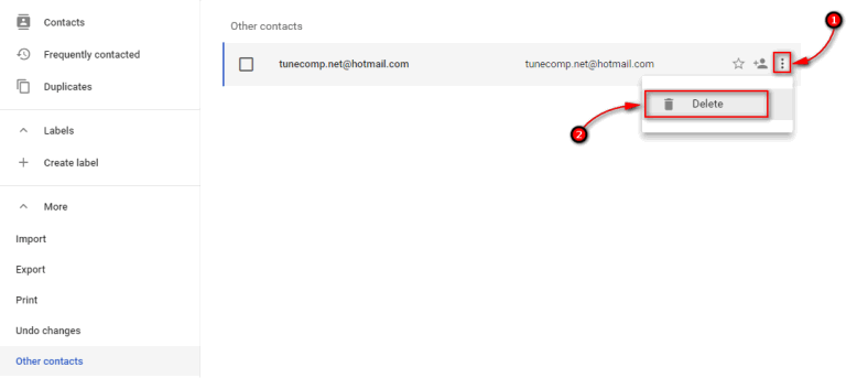 How to remove an email address from suggestions in GMail