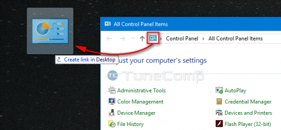How to Create a Shortcut to Control Panel on Windows 10 Desktop, Start ...