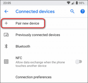 How to Send a File via BlueTooth to Google Pixel Running Android 9