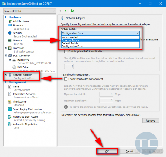 Allow Remote Access To Hyper V Vm From Lan And Internet Create External Switch