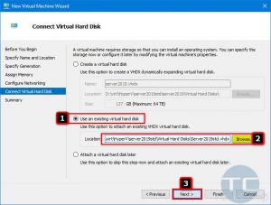 How to Restore Hyper-V Virtual Machine from VHDX-File in Windows 10 or Server