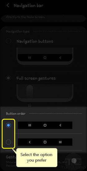 How to Change the Navigation Button Order on Samsung Galaxy S21, S20, S10, S9, Note