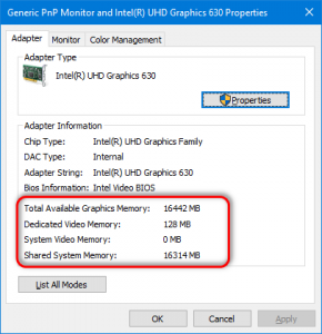 How to Check Graphics Card Video Memory (VRAM) Size on Windows 10 PC